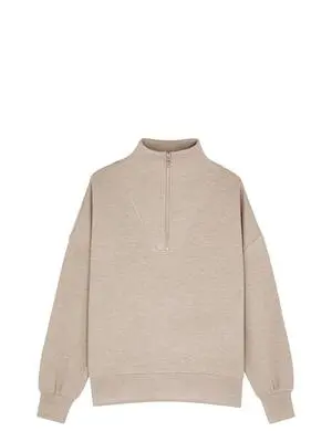 Varley Hawley Half-zip Sweatshirt - Taupe