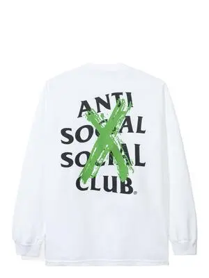 ANTI SOCIAL SOCIAL CLUB Cancelled Remix Long Sleeve Tee Shirt - White