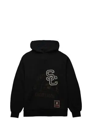 TRAVIS SCOTT X Mitchell & Ness Usc Trojans Overlap Pullover Hoodie - Black