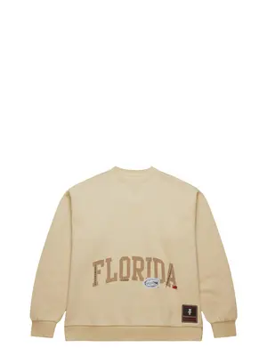 TRAVIS SCOTT X Mitchell & Ness Florida Gators Pullover Sweatshirt - Tan