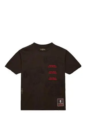 TRAVIS SCOTT X Mitchell & Ness Georgia Bulldogs Seal T-shirt - Brown