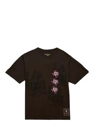 TRAVIS SCOTT X Mitchell & Ness Texas A&m Aggies Seal T-shirt - Brown