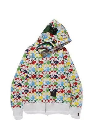 A BATHING APE BAPE X Coach Shark Full Zip Hoodie Multi