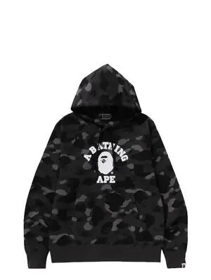 A BATHING APE Camo College Pullover Hoodie - Black
