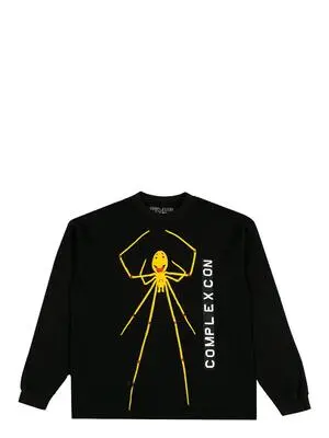CACTUS PLANT FLEA MARKET X Complexcon Smiley Spider Thermal Long Sleeve T-shirt - Black