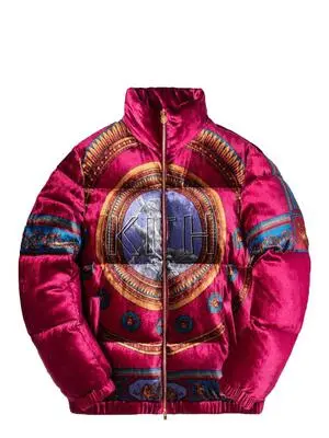 Kith X Versace Velour Down Jacket - Burgundy