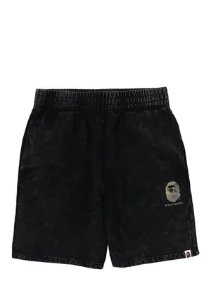 A BATHING APE Overdye Sweat Shorts - Black