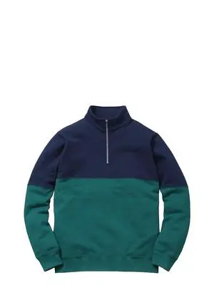 Supreme 2 Tone 3m Reflective Half Zip Sweat - Teal