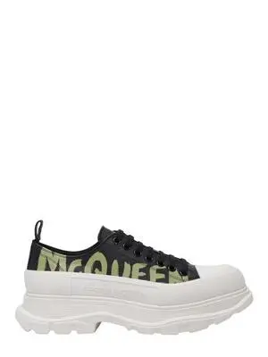Alexander McQueen Tread Slick Low Top Sneakers - Black/khaki