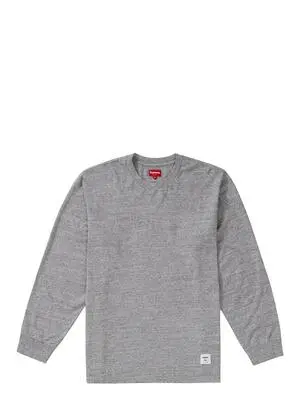 Supreme Trademark Long Sleeve Top - Heather Grey
