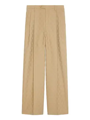 Gucci Gg Wool Jacquard Pant - Beige