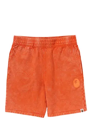 A BATHING APE Overdye Sweat Shorts - Orange