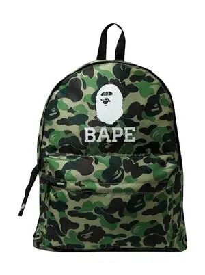 A BATHING APE Abc Camo Ape Head Daypack Backpack - Green