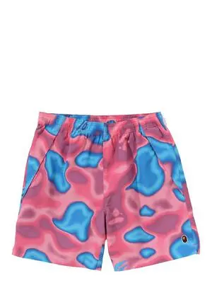 A BATHING APE Liquid Camo Beach Shorts - Pink