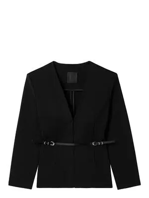 Givenchy Belted Jersey Blazer - Black