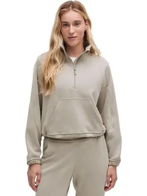 Lululemon Brushed Softstreme Half Zip - Riverstone