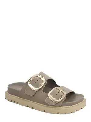 Mia Alttar Slide Sandal - Taupe/gold