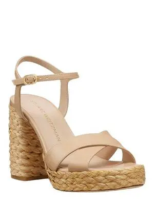 STUART WEITZMAN Dayna Platform Sandal - Adobe/ Natural