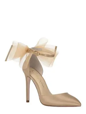 Jessica Simpson Jessica Simpson Pointed Toe Pumps With Bow Detailing Champagne