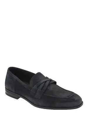 STUART WEITZMAN Simon Crisscross Loafer - Off Black