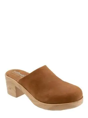Softwalk Felida Platform Mule - Tan Nubuck