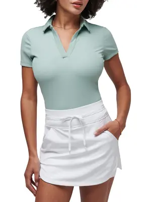 Travis Mathew TravisMathew Moveknit Rib V-Neck Polo Jade