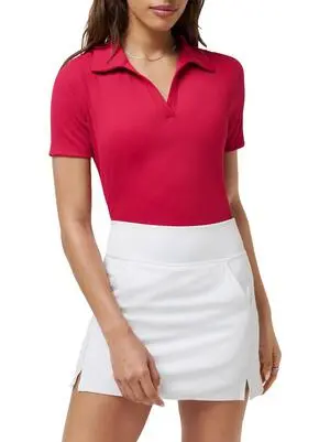 Travis Mathew TravisMathew Moveknit Rib V-Neck Polo Persian Red