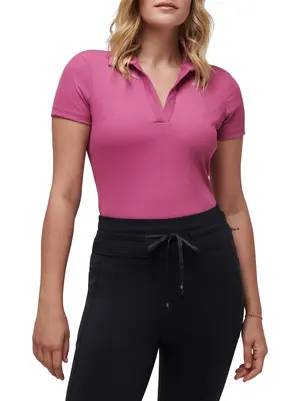 Travis Mathew TravisMathew Moveknit Rib V-Neck Polo Red Violet