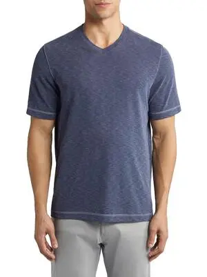 JOHNSTON & MURPHY Vintage Slub V-neck T-shirt