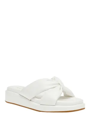 Anne Klein Anne Klein Aspire Wedge Sandal White Smooth