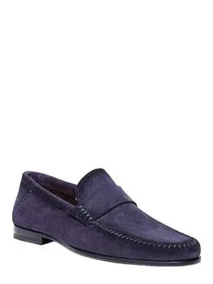 Santoni Paine Suede Loafer - Blue