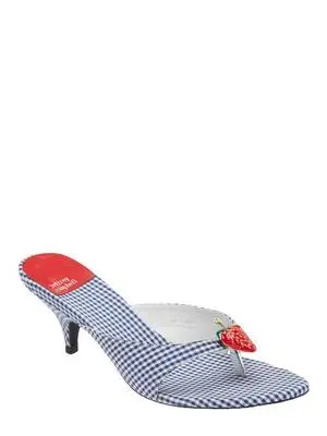 Jeffrey Campbell Shortcake Flip Flop - Blue White Gingham Combo