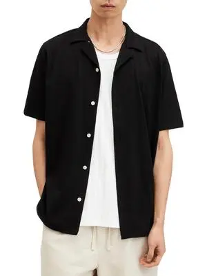 ALLSAINTS Hudson Camp Shirt Black