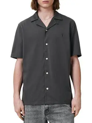 ALLSAINTS Hudson Camp Shirt Carter Grey