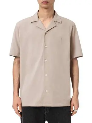 ALLSAINTS Hudson Camp Shirt Dusk White