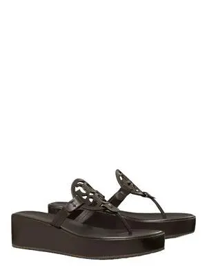 Tory Burch Miller Platform Wedge Flip Flop - Cocoa