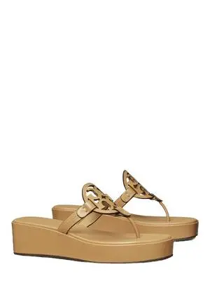 Tory Burch Miller Platform Wedge Flip Flop - Ginger Shortbread