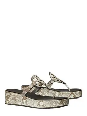Tory Burch Tory Burch Miller Platform Wedge Flip Flop Granite Roccia