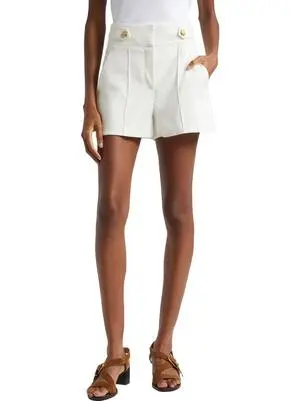 Veronica Beard Bruno Linen-blend Shorts - White