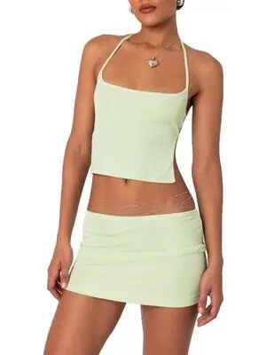 EDIKTED Keke Halter Top - Sage