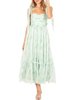 PETAL & PUP Floret A-line Midi Sundress - Sage