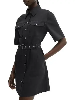 MANGO MANGO Belted Shirtdress