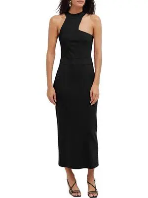 MARCELLA Sonata Ponte Knit Midi Dress - Black