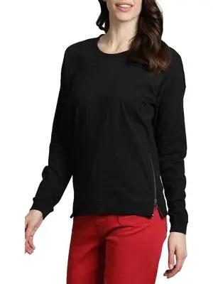 APNY APNY Side Zip Long Sleeve Cotton Pullover