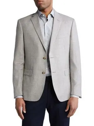 Jb Britches Regular Fit Textured Wool & Linen Mélange Sport Coat - Beige