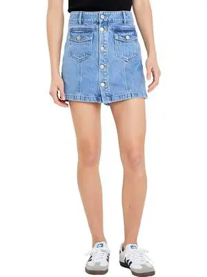 GREY LAB Grey Lab High-Waisted Denim Skort