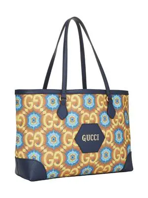 Gucci Coated Canvas Ophidia Tote - Navy