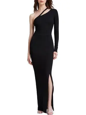 MARCELLA Lydia One-shoulder Gown - Black