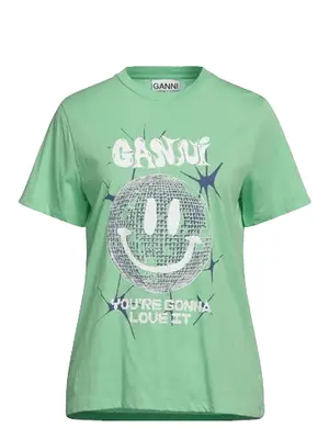 GANNI T-shirt In Organic Cotton - Green