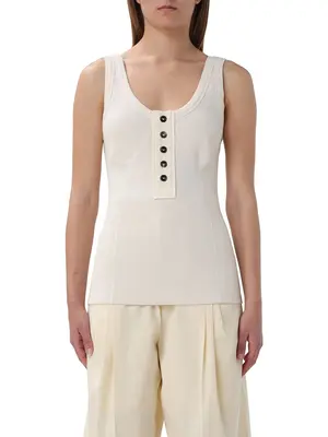 Bottega Veneta Ribbed Tank Top - Yellow Cream